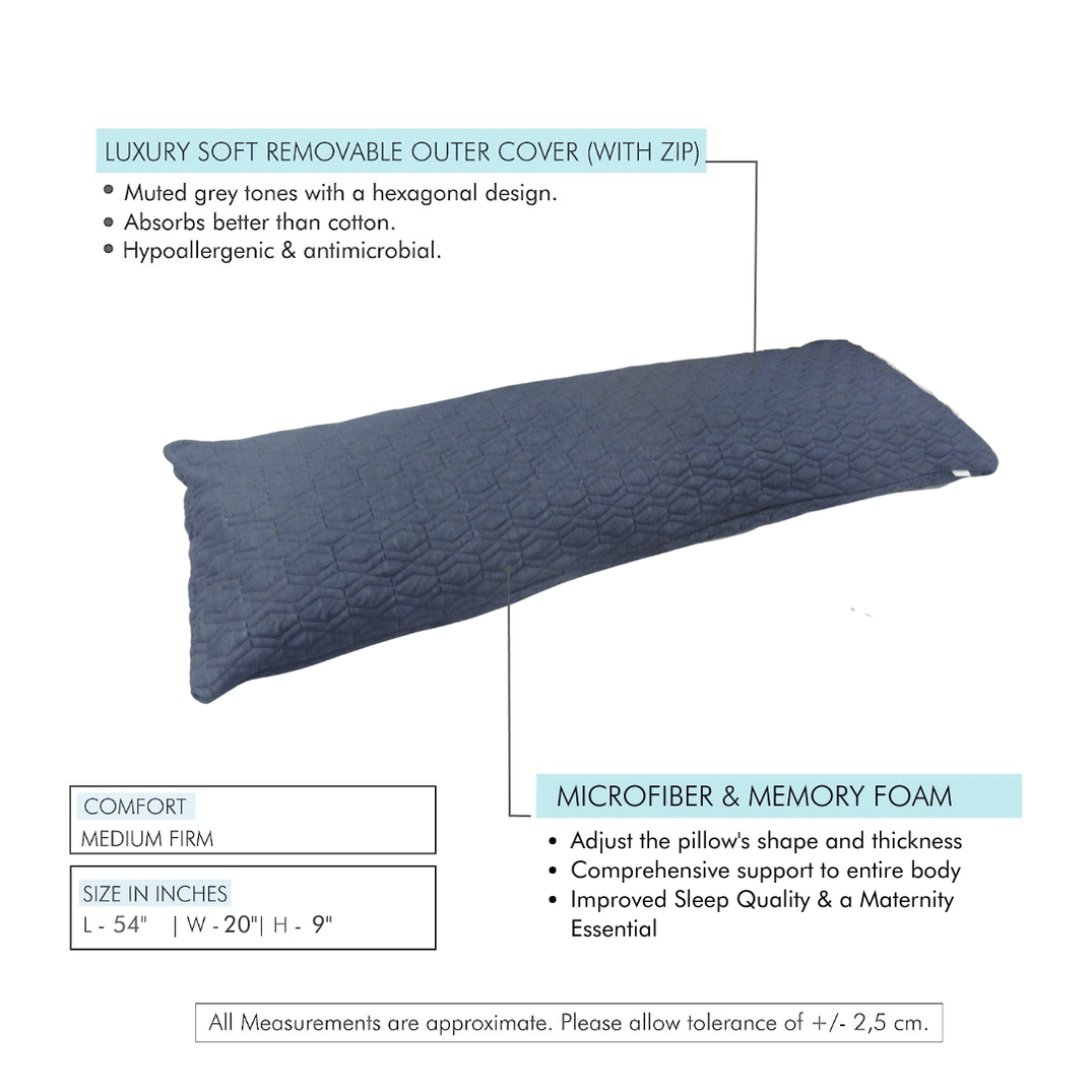 Haze - Memory Foam & Micro Fiber Full Body Pillow - Medium Firm – The ...